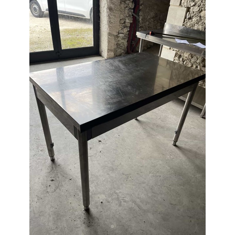 TABLE INOX 120 x 70 cm